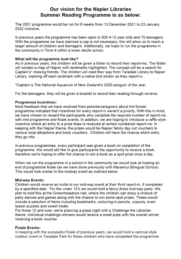 Agenda of Napier People and Places Committee - Thursday, 1 July 2021